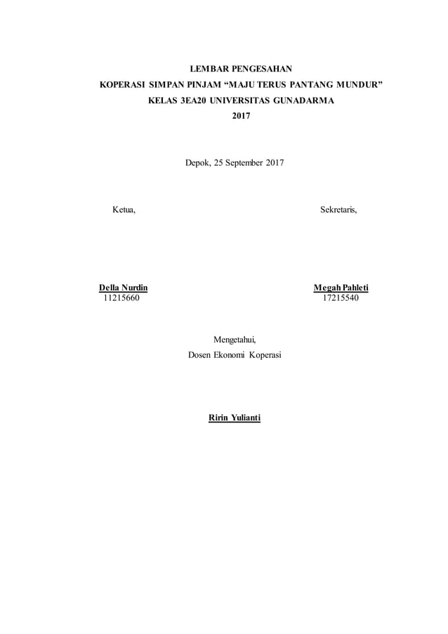 Proposal koperasi simpan pinjam 3EA20 | PDF