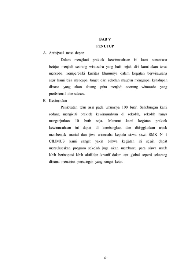 Proposal kwu pembuatan telur asin | PDF