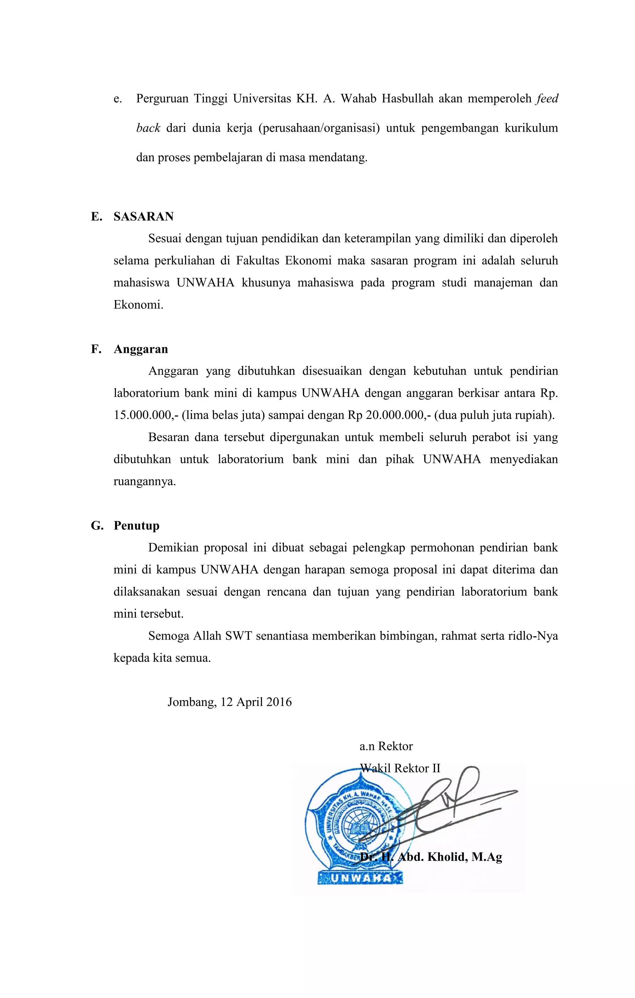 Proposal lab bank mini | PDF