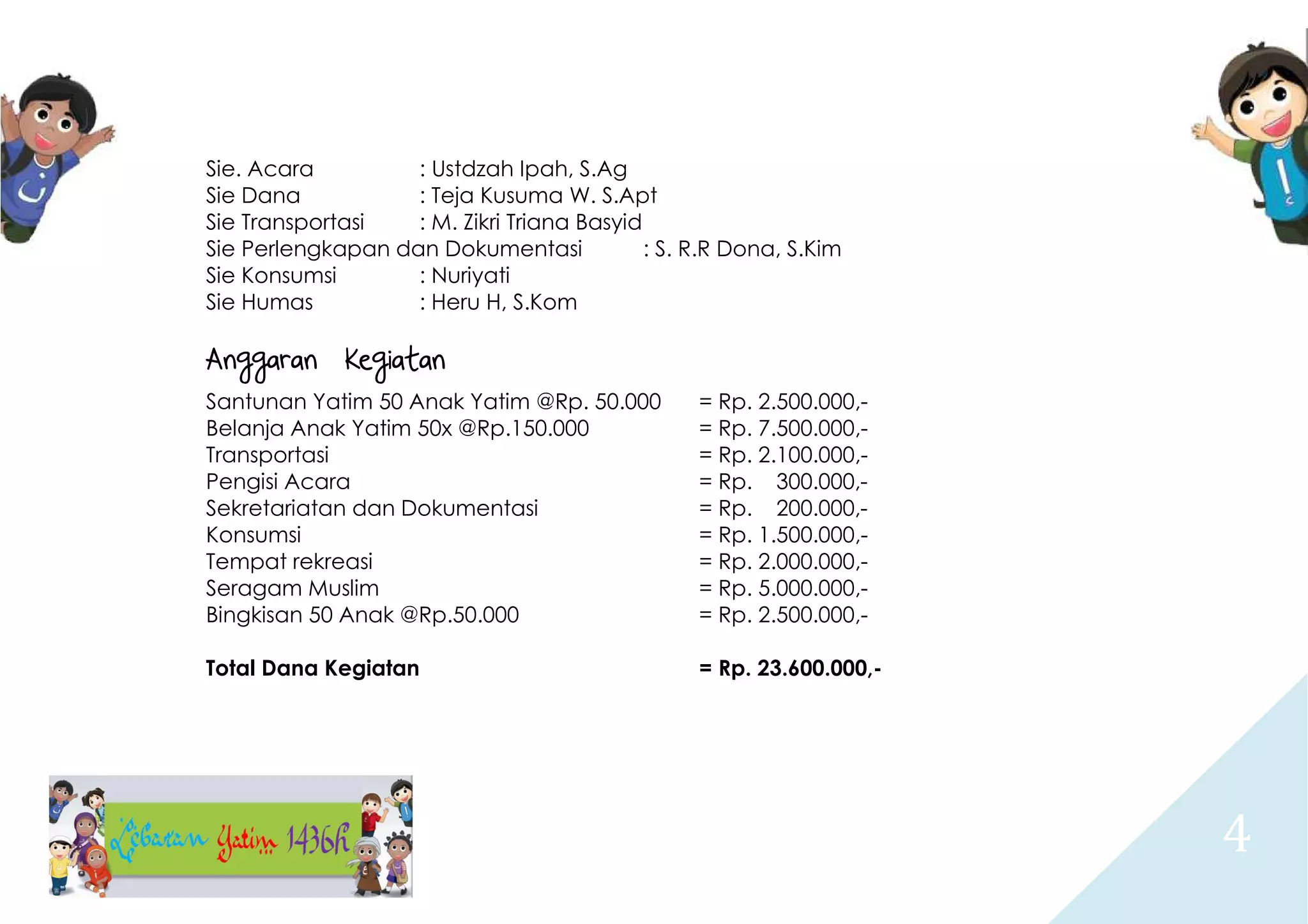 Proposal Lebaran Yatim | PDF