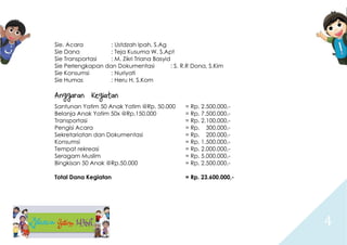 Proposal Lebaran Yatim | PDF