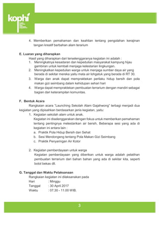 Proposal launching sekolah alam | PDF