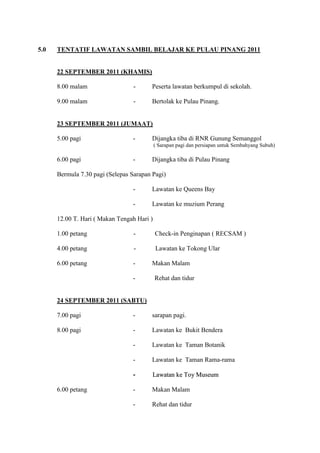 Proposal lawatan 2011 | DOCX