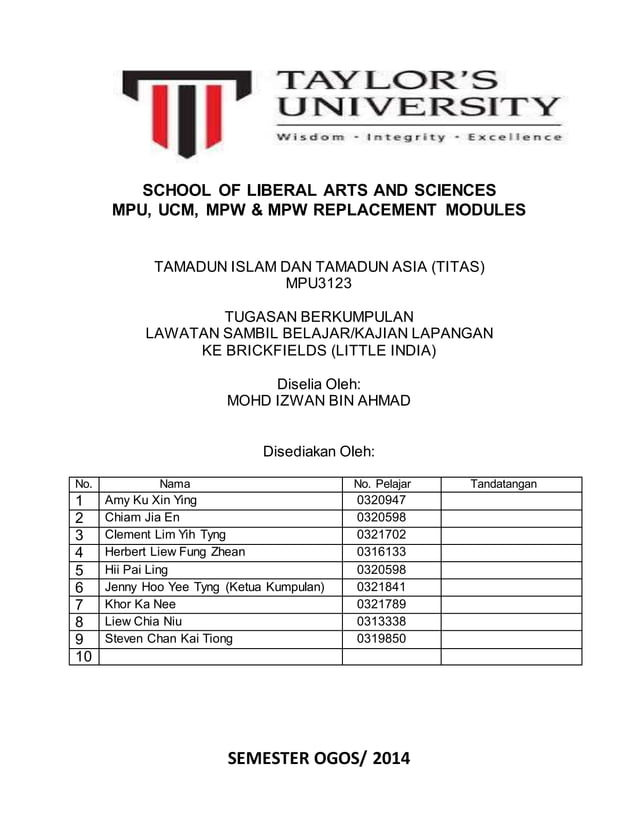 Proposal lawatan ke brickfields (little india) | PDF