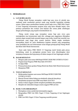 PMR SMA Negeri 15 Tangerang - Proposal Lomba BYRCC | DOCX
