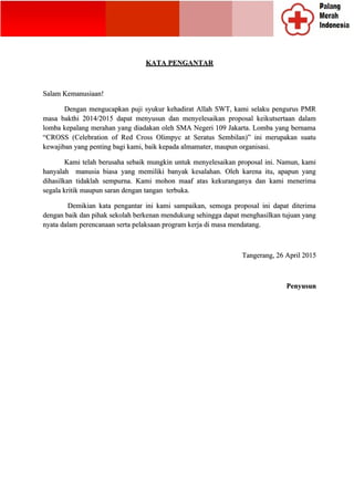 PMR SMA Negeri 15 Tangerang - Proposal Lomba CROSS | DOCX