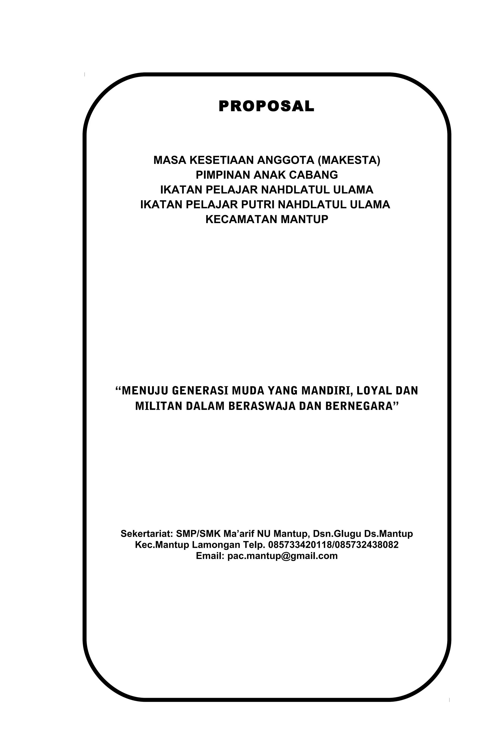 Proposal makesta IPNU | DOC