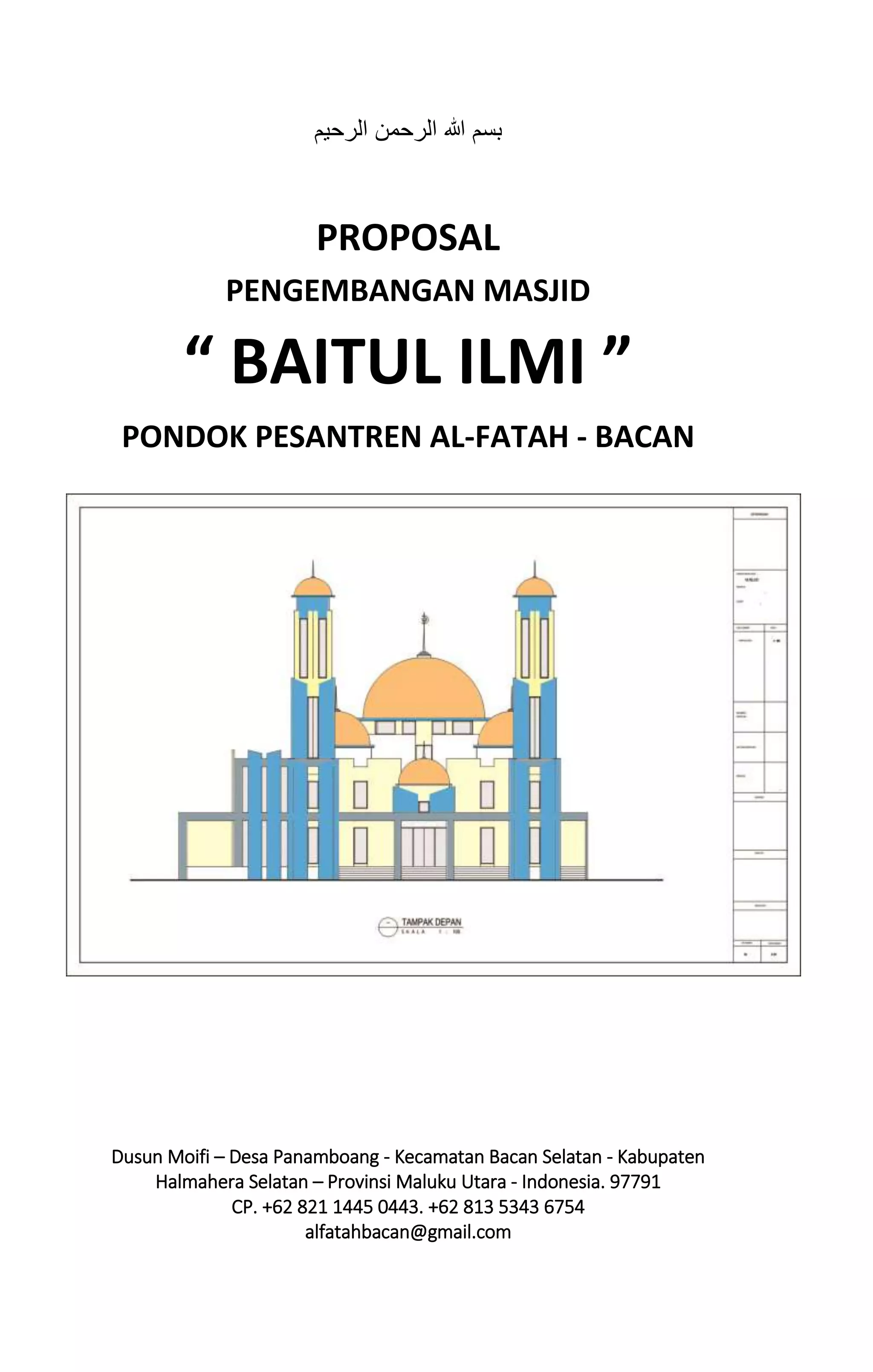 proposal masjid baitul ilmi bacan.doc