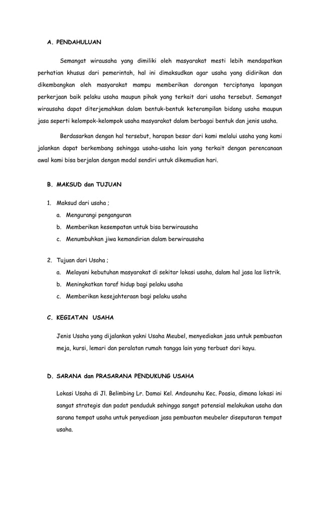 Proposal meubeler | DOC