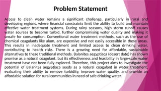 Proposal for an engineering project under watetlr | PPTX