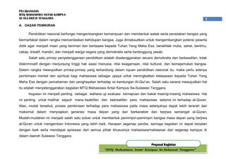 Contoh Proposal Musabaqah Mahasiswa Antar Kampus PDF | PDF