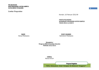 Contoh Proposal Musabaqah Mahasiswa Antar Kampus PDF | PDF
