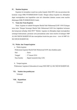 Proposal muludan mm | DOCX