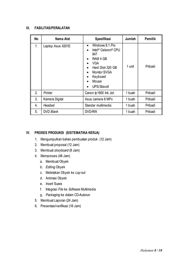Contoh Proposal Uji Kompetensi Keahlian Multimedia Iklan Produk ...