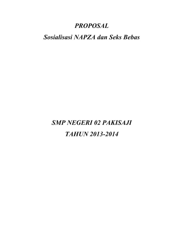 Proposal napza | DOC