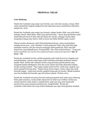 Proposal Nikah Dudung.net