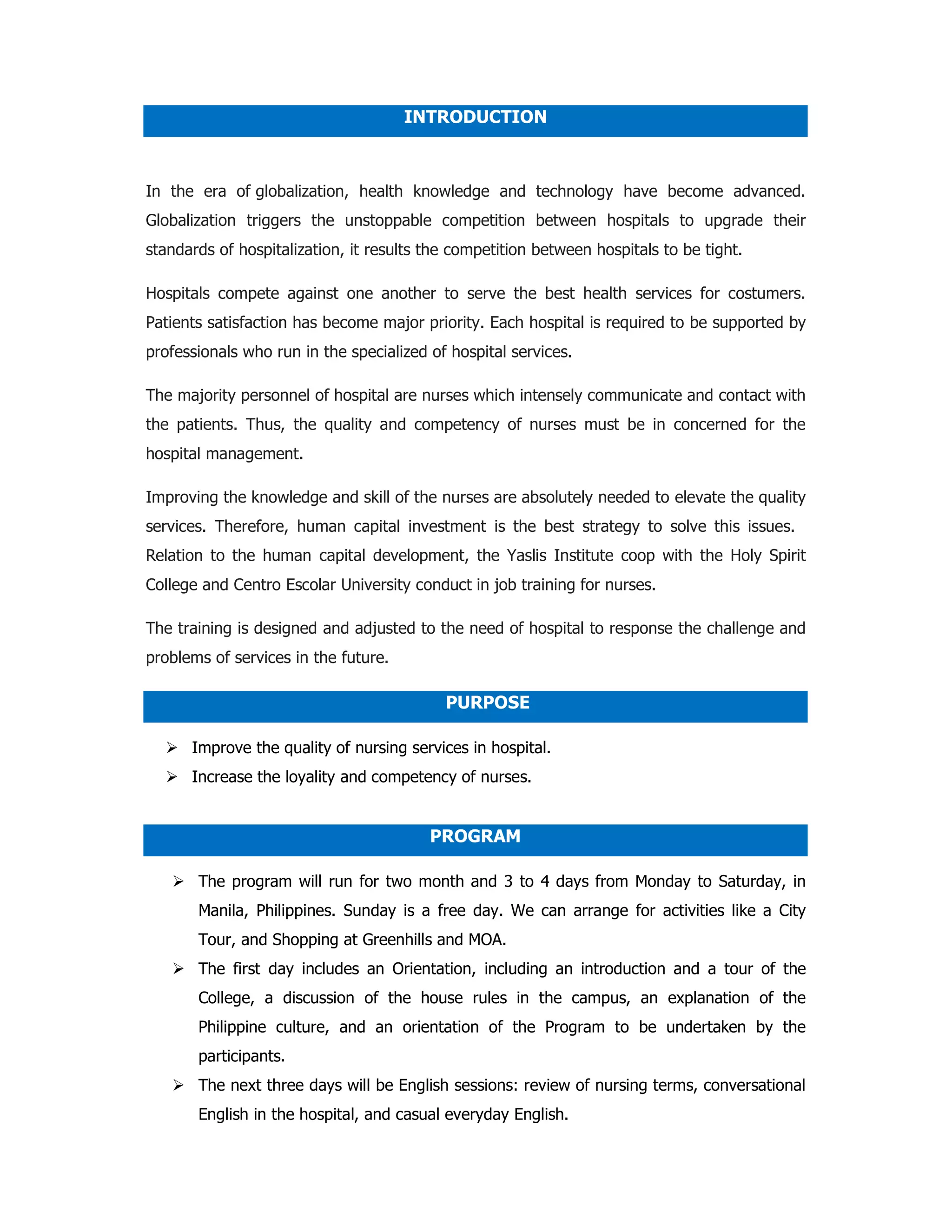 Proposal nursing | PDF