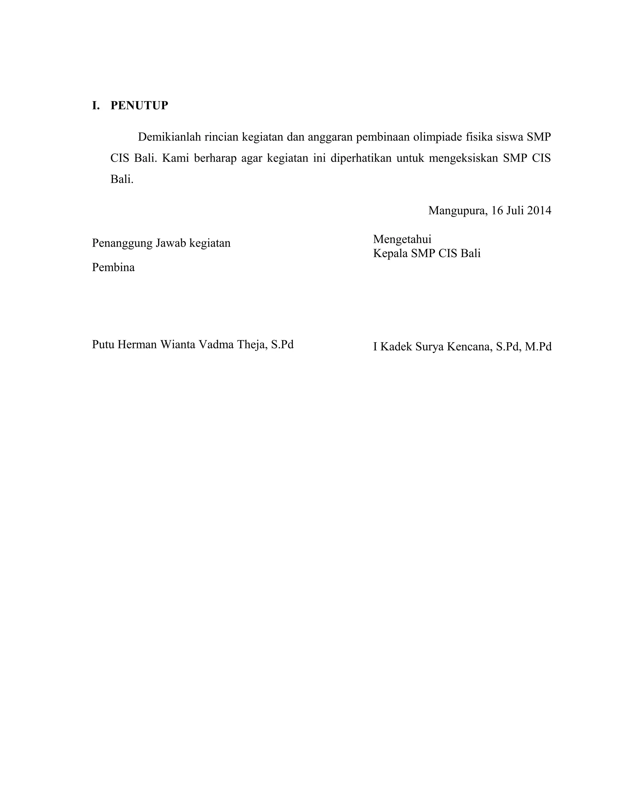 Proposal olimpiade | DOC