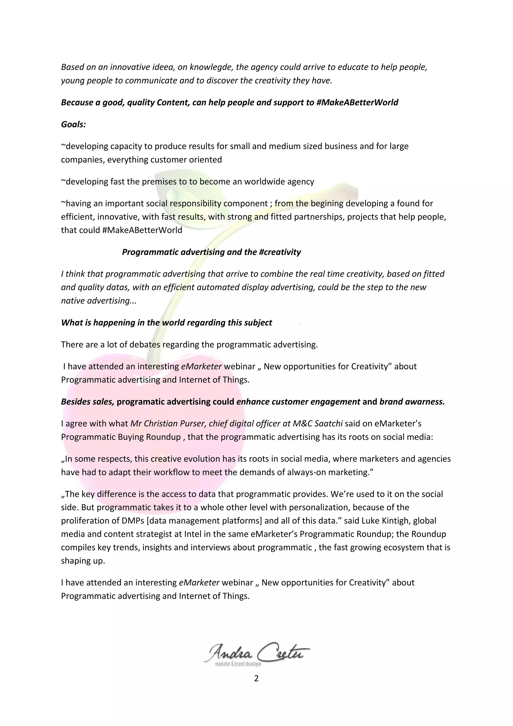 Proposal on becoming Native Advertising Agency | PDF