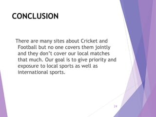 Proposal on making a sports portal | PPTX
