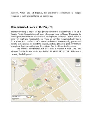 Proposal on recreational activity center | DOCX