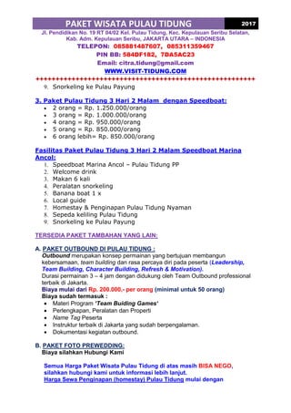 PROPOSAL OUTBOUND PERUSAHAAN | PDF