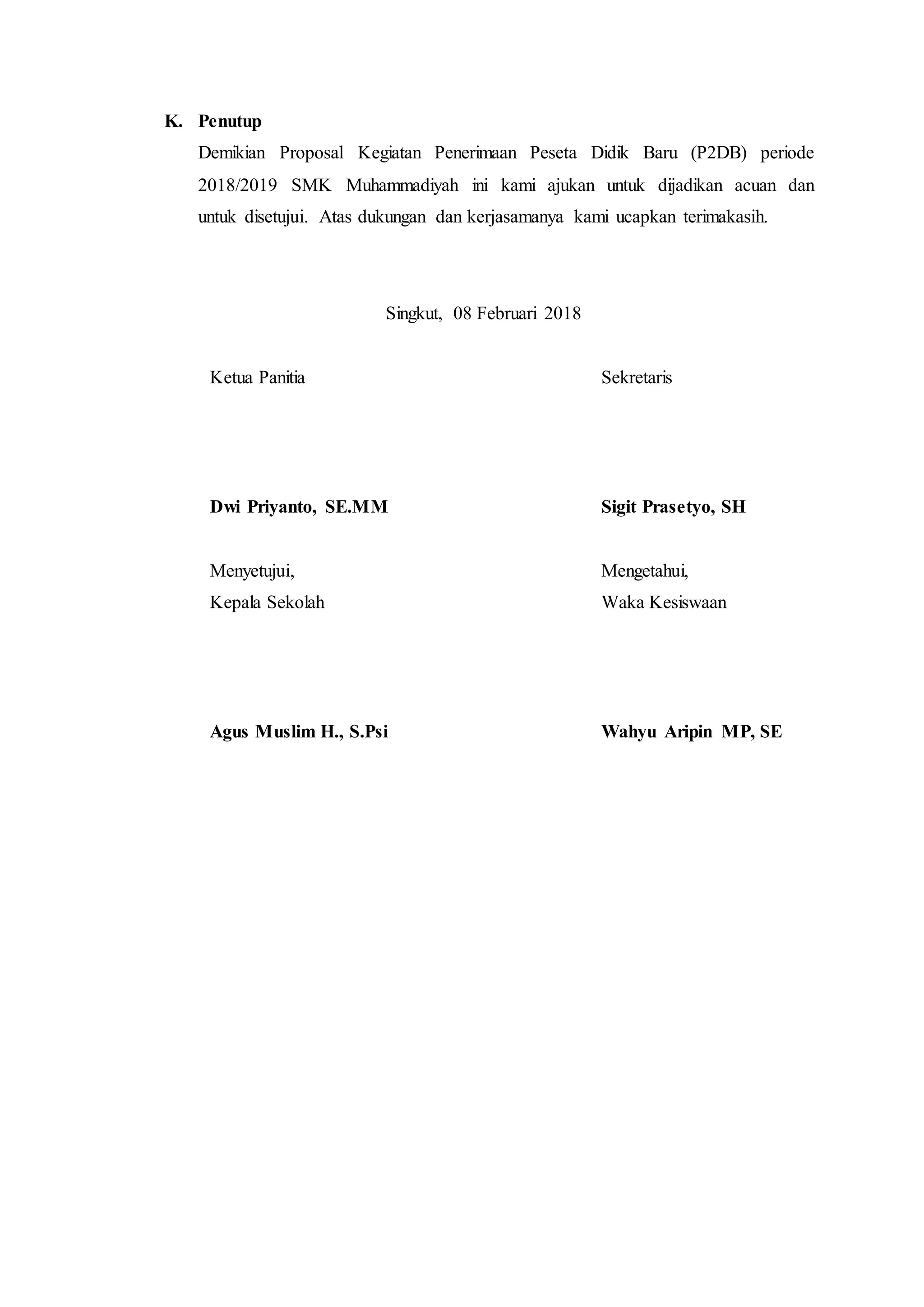 Proposal ppdb 2019 2020 | PDF