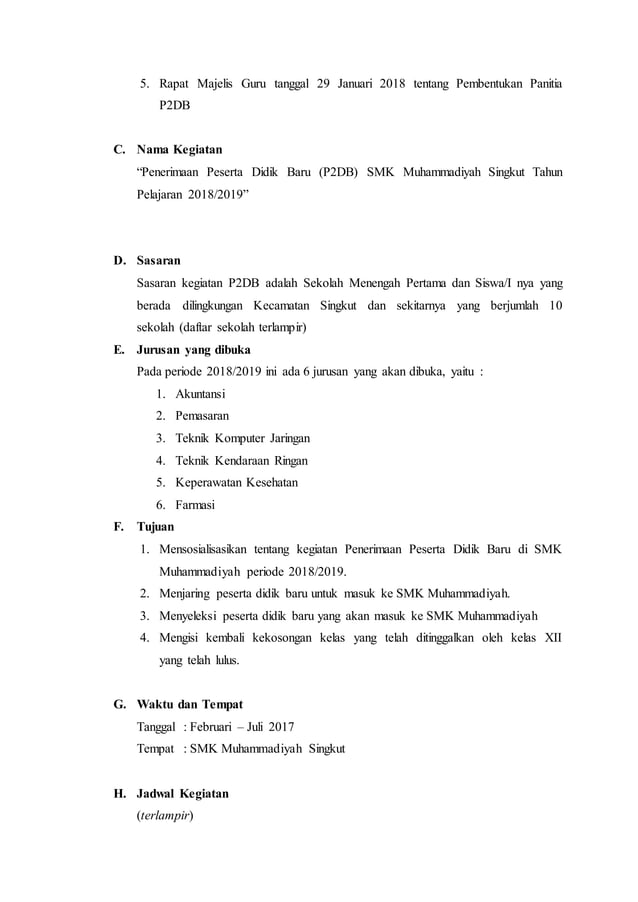 Proposal ppdb 2019 2020 | PDF