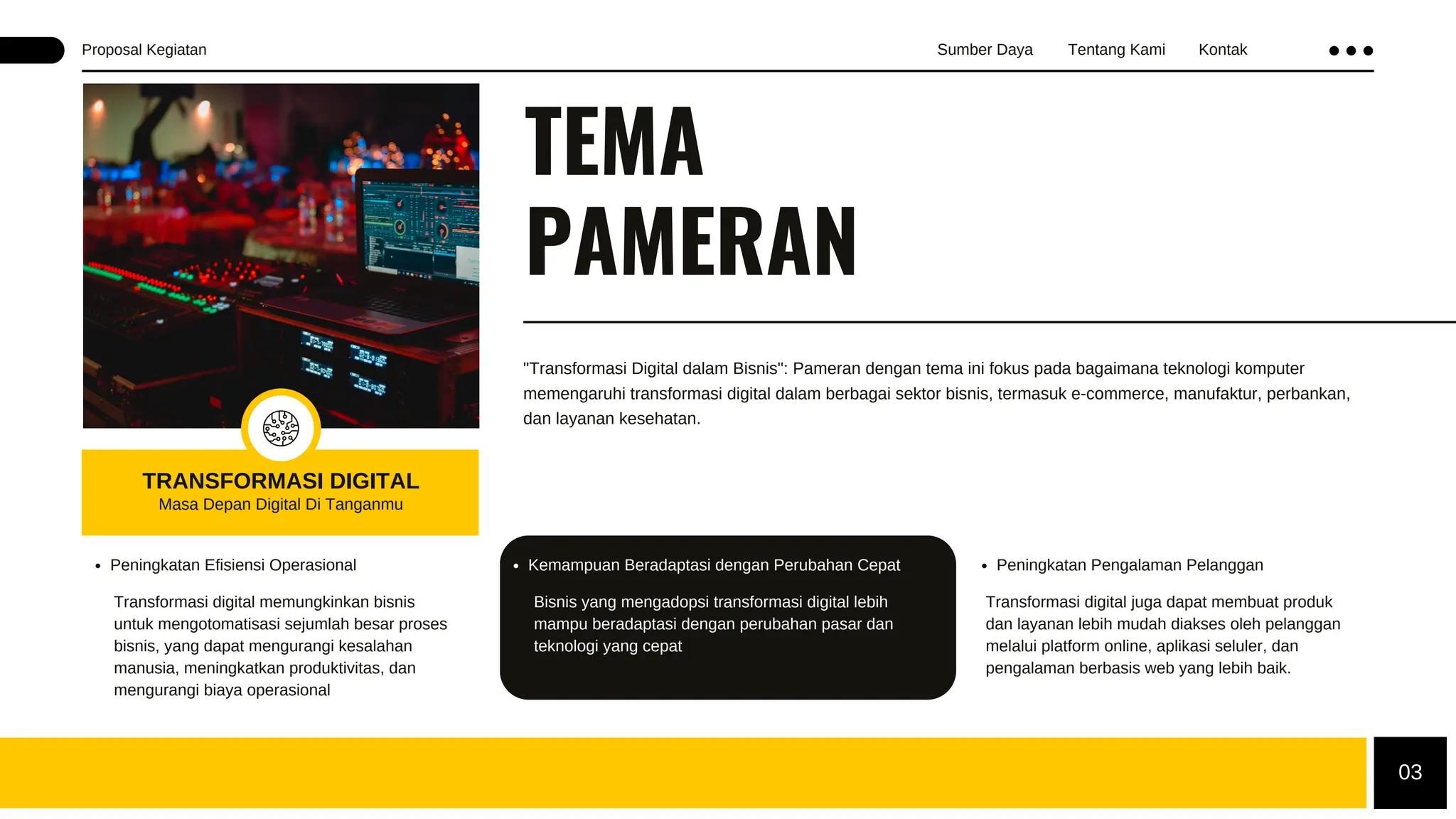 Rancangan Proposal untuk Pameran Teknologi Komputer | PDF
