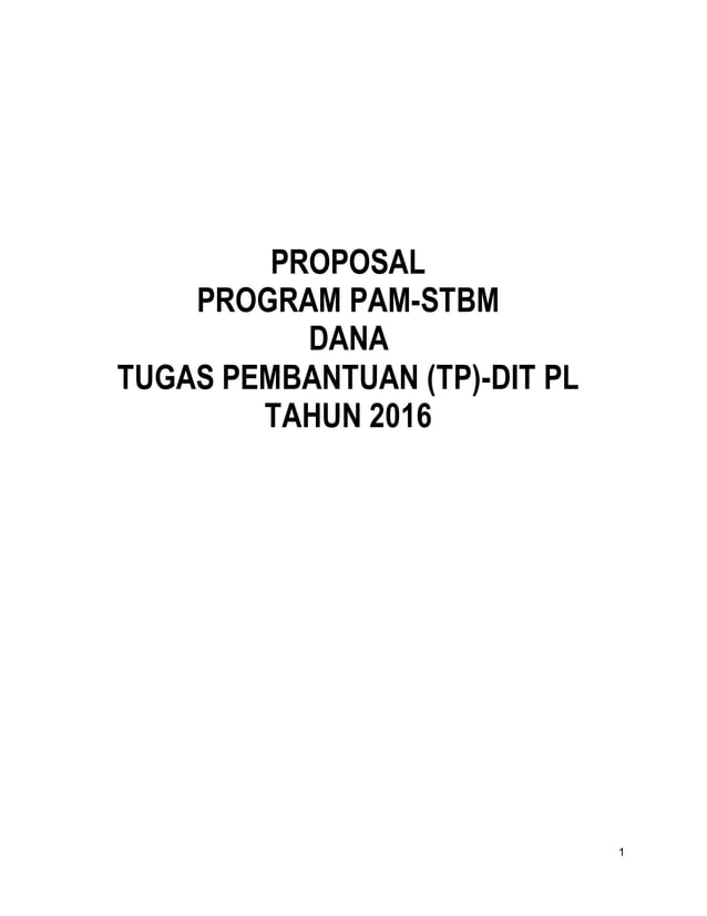 Proposal pamstbm | PDF