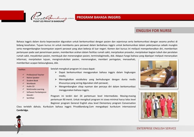Proposal Pelatihan Bahasa Inggris (in company training) - PrivatBandung.Com