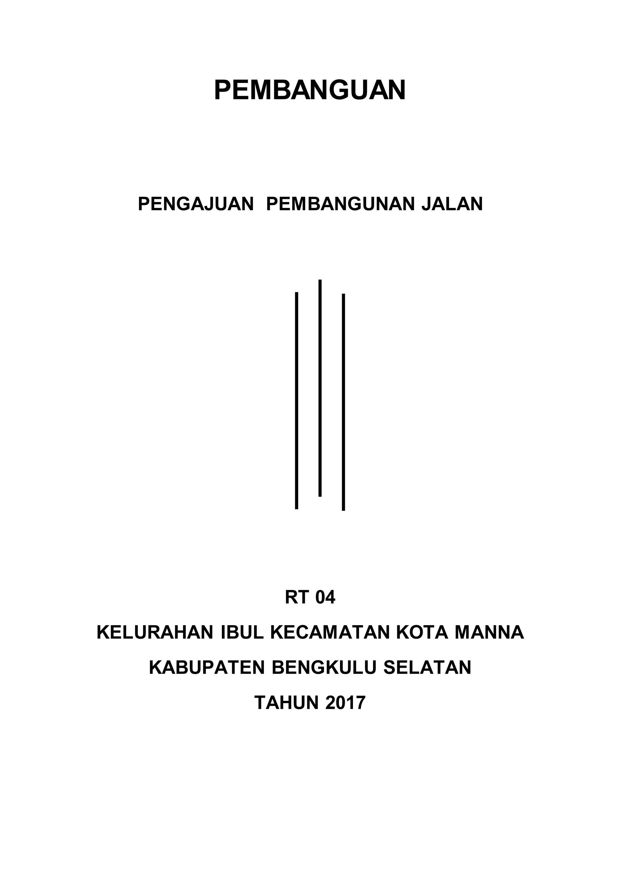 Proposal pembanguan jalan gang melati | DOCX
