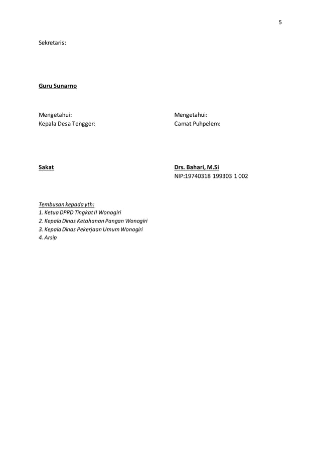 Proposal Pembangunan Embung Khusus Petani Durian Pogog | DOCX