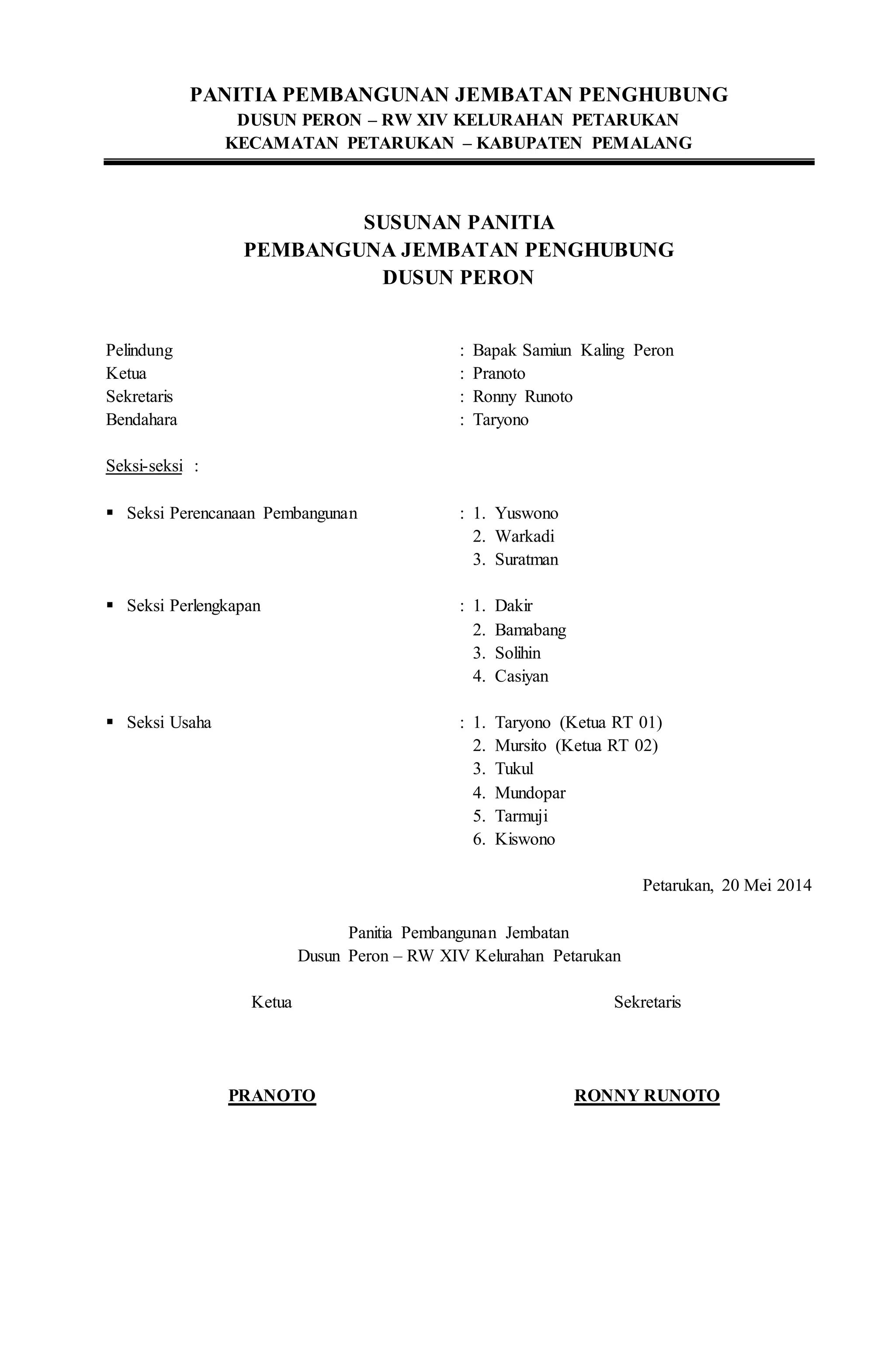 Proposal pembangunan jembatan | DOCX