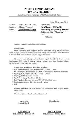 Proposal pembangunan tpa | DOCX