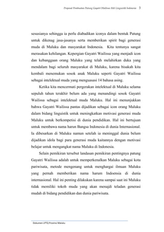 Proposal pembuatan patung gayatri. | PDF