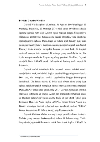 Proposal pembuatan patung gayatri. | PDF