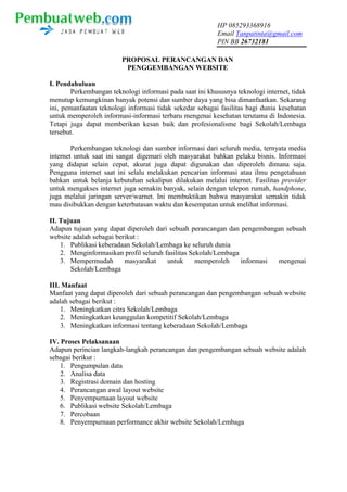 Jasa pembuatan web | PDF