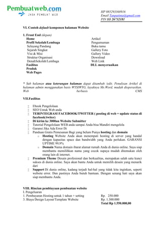 Jasa pembuatan web | PDF