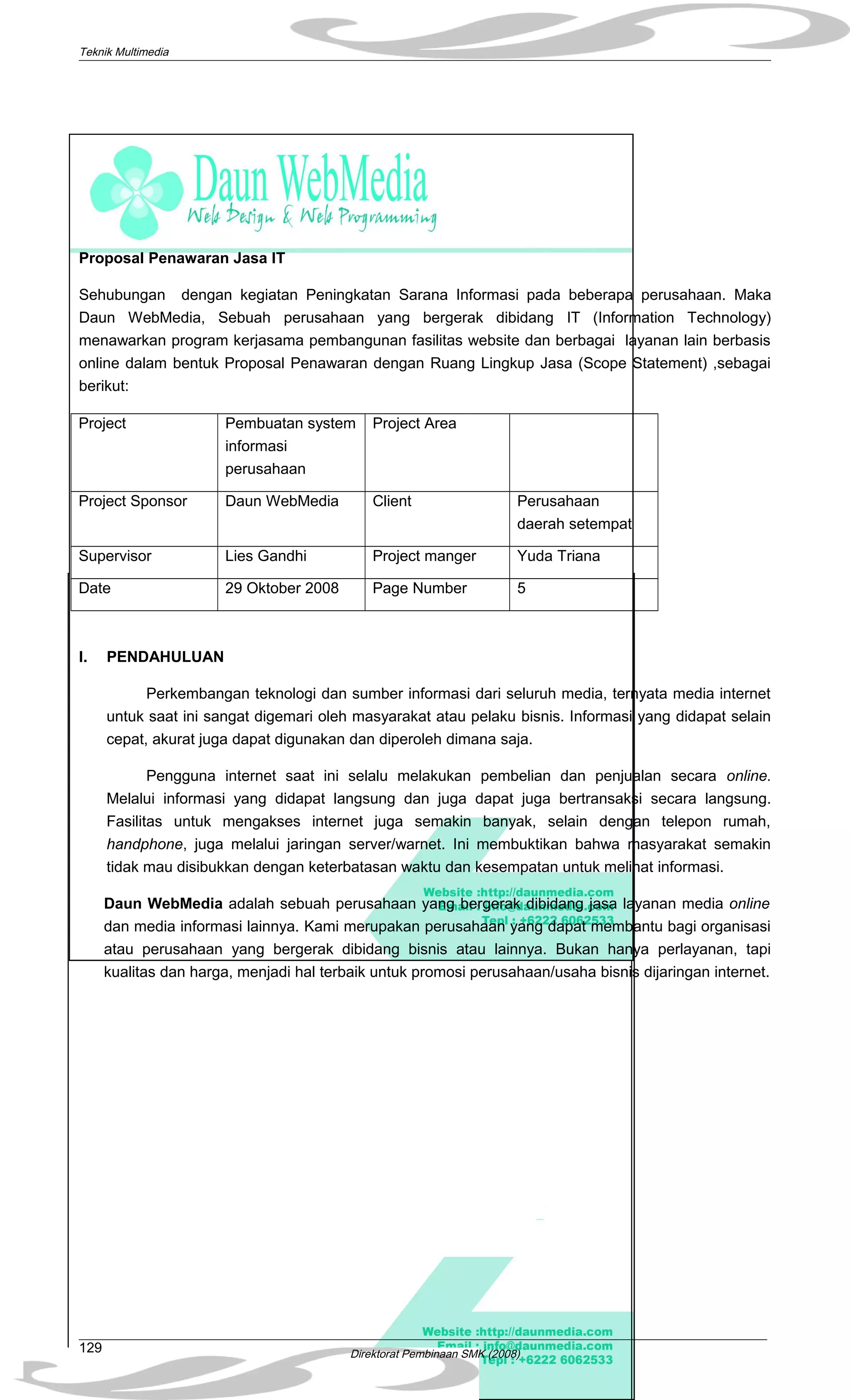 Proposal penawaran | DOC