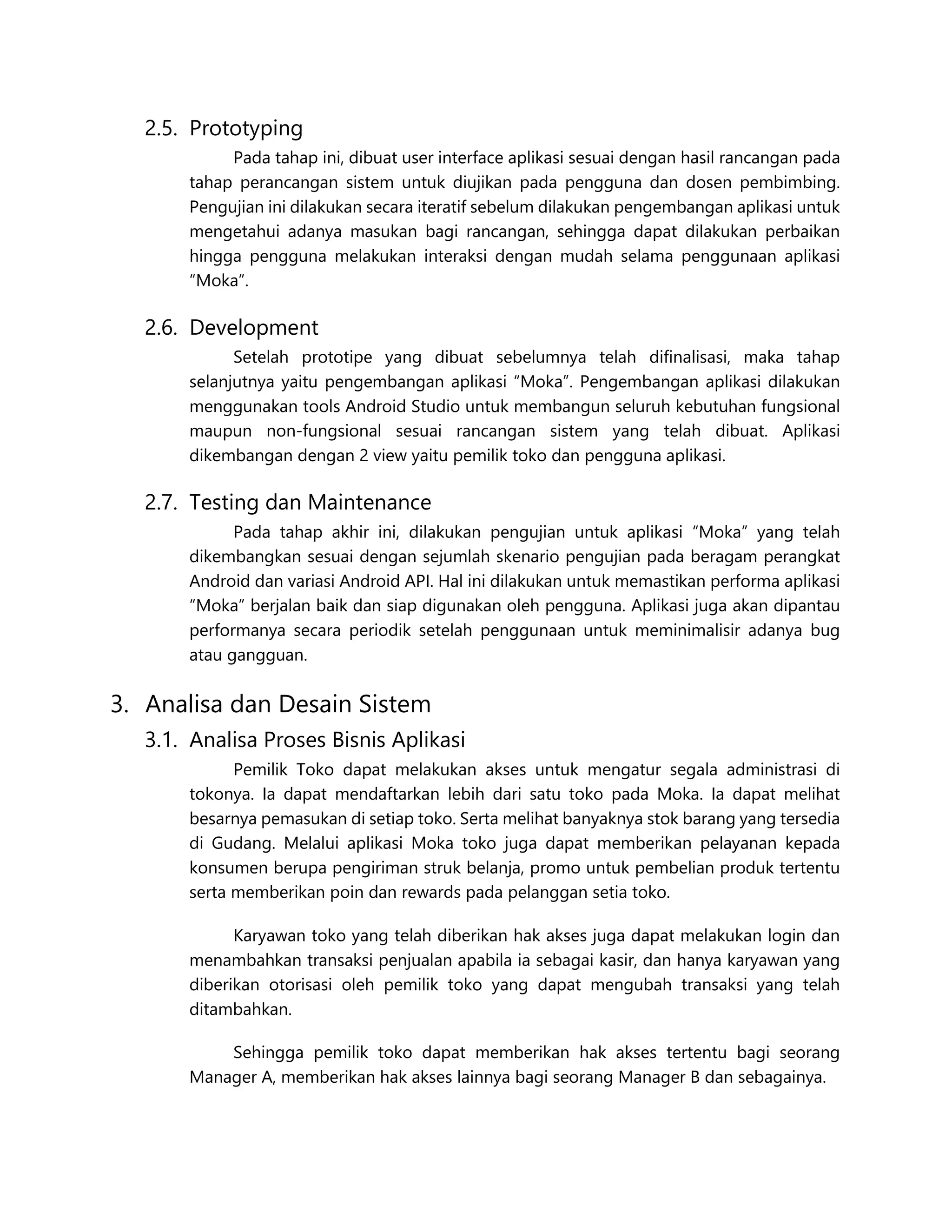 Proposal MOKA POS | PDF