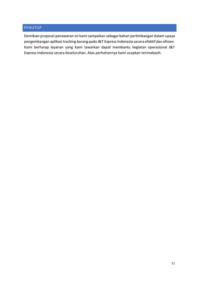 Proposal Penawaran Pembangunan Aplikasi Tracking Barang | PDF