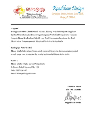 Proposal Penawaran 8 Program Workshop Design - Free [Pintar Grafis] | PDF