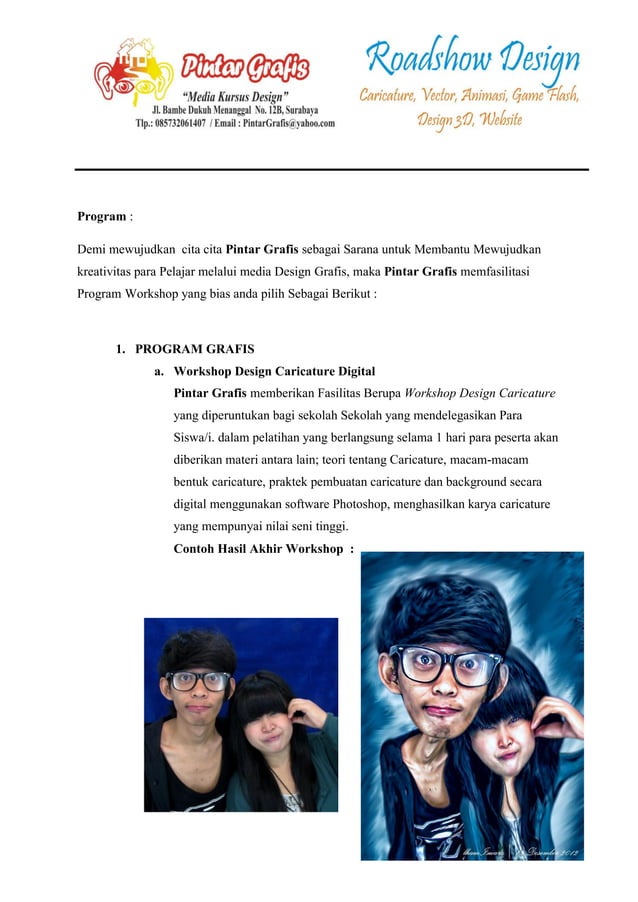 Proposal Penawaran 8 Program Workshop Design - Free [Pintar Grafis] | PDF