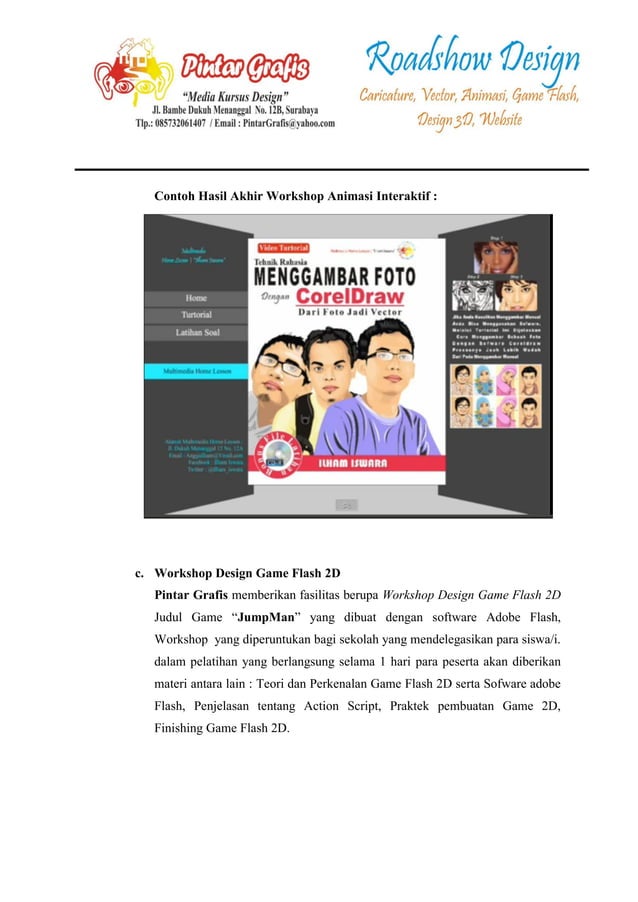 Proposal Penawaran 8 Program Workshop Design - Free [Pintar Grafis] | PDF