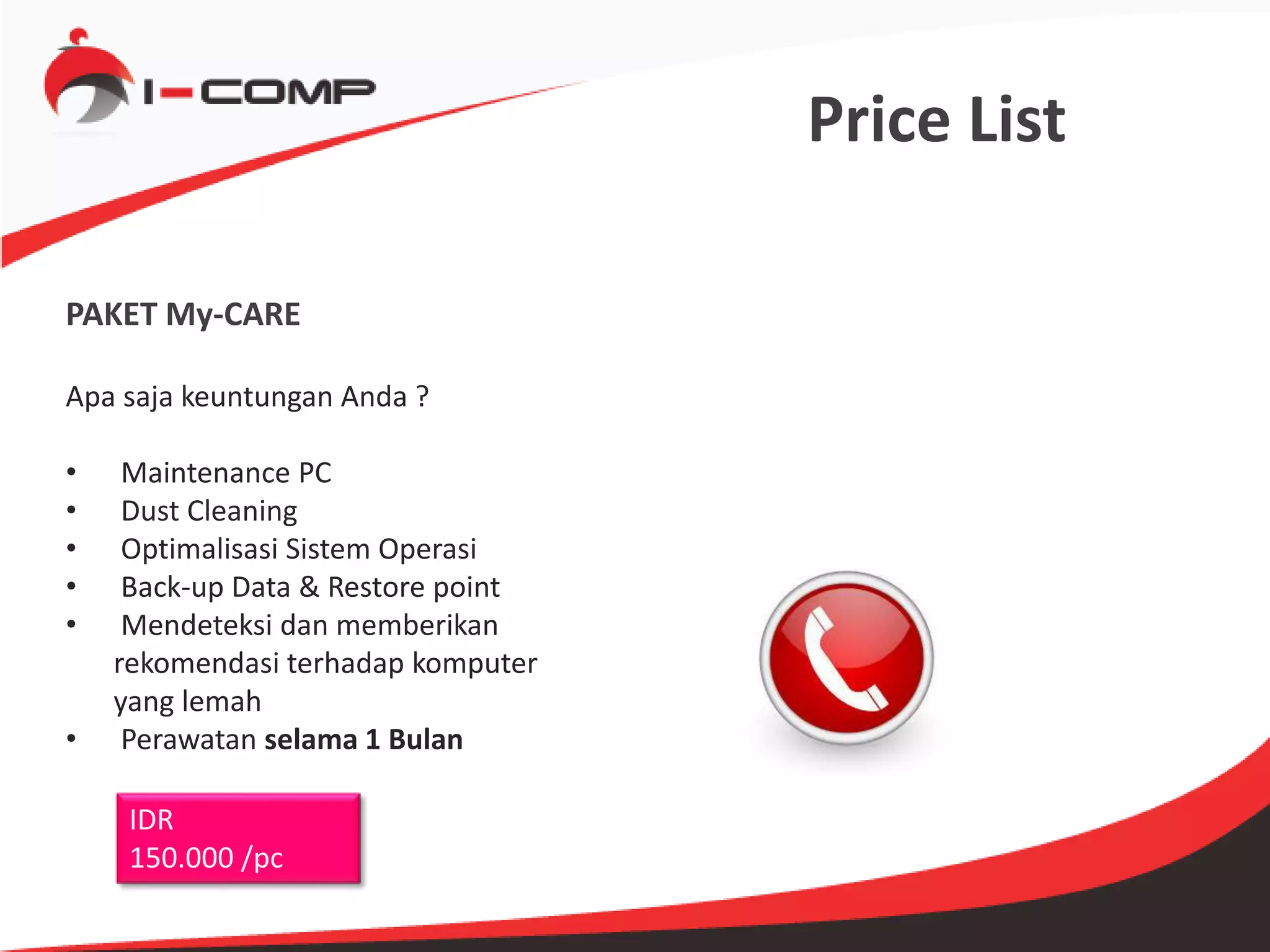 Proposal Jasa IT Support iComp | PPTX