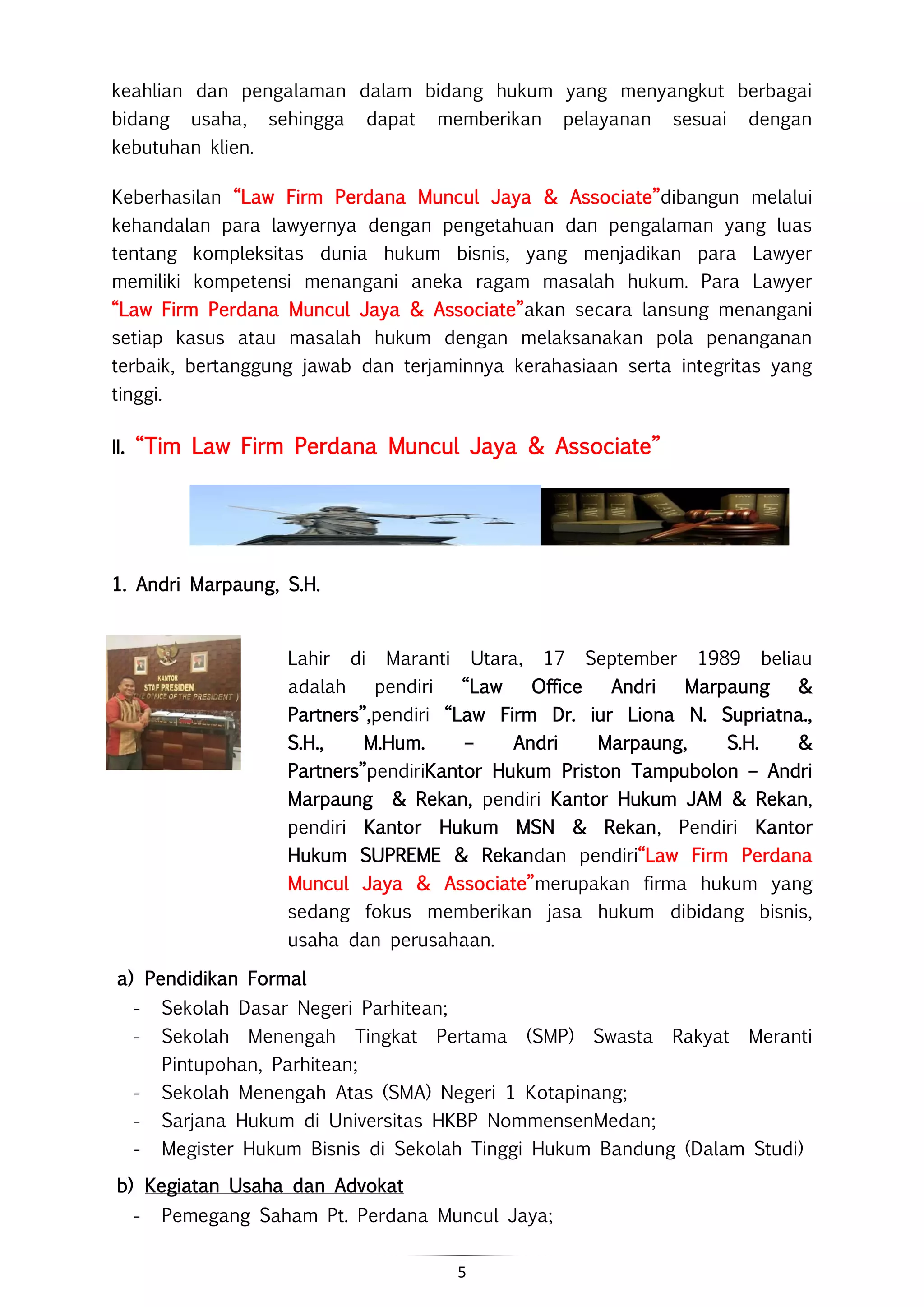 Proposal penawaran jasa hukum ke pt finance pdf | PDF