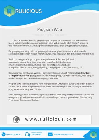 Proposal pembuatan website | PDF