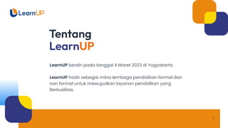 Proposal Penawaran Produk LearnUP - Untuk Lembaga Bimbel | PDF