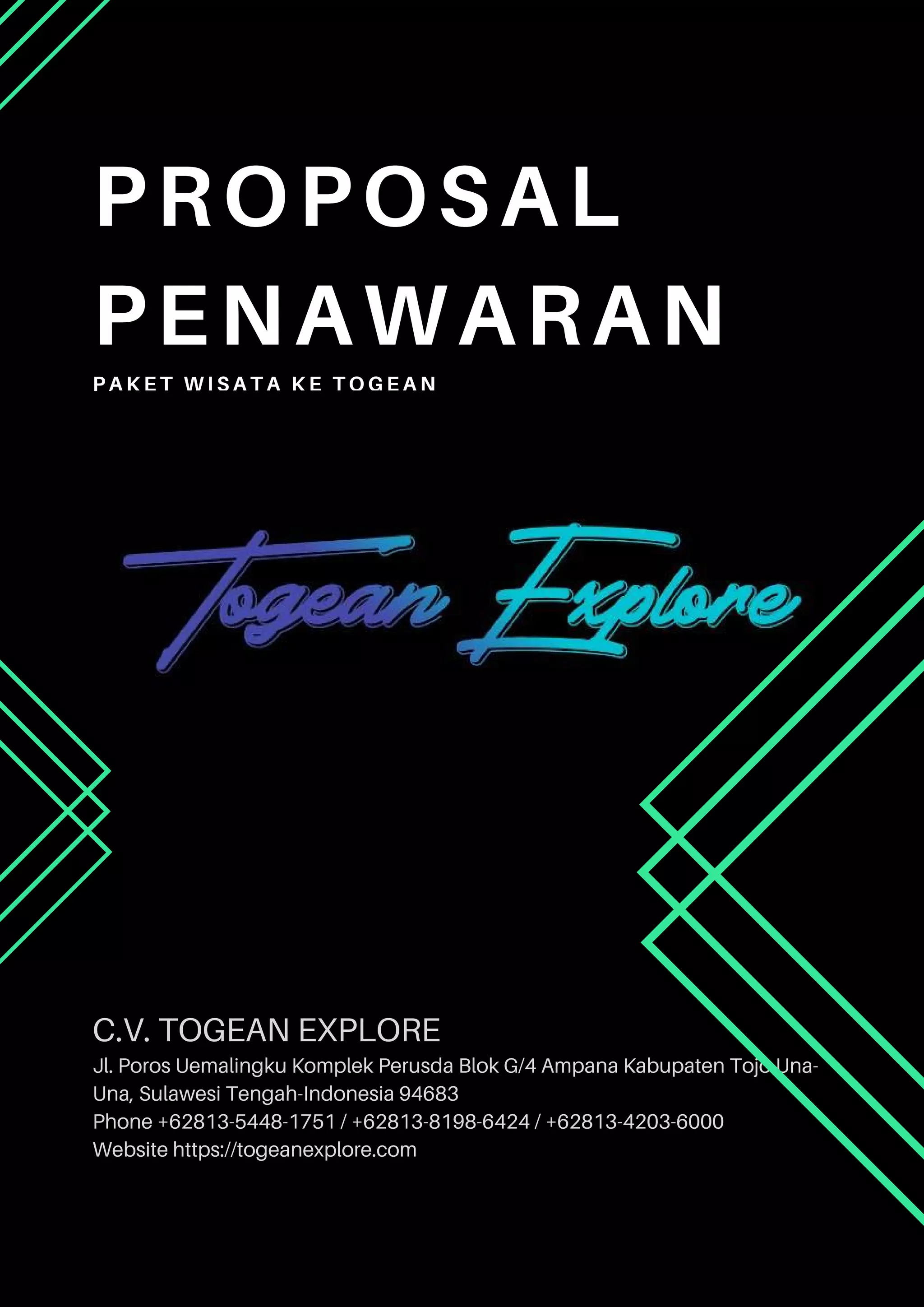 Proposal Penawaran Wisata ke Togean | PDF